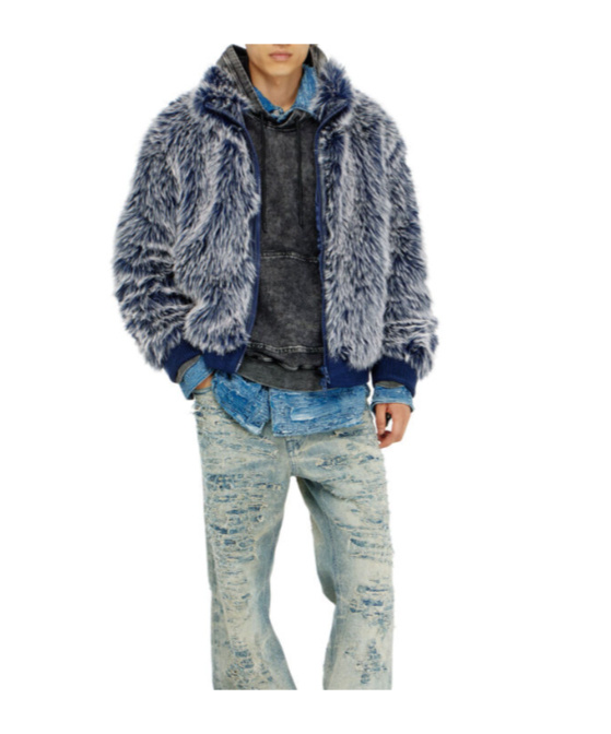 DIESEL® Diesel W Victor Faux Fur Bomber Jacket
